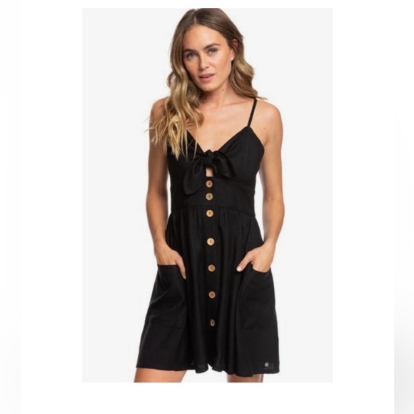 Roxy | Dresses | Roxy Under The Cali Sun Black Dress Small Nwt | Poshmark